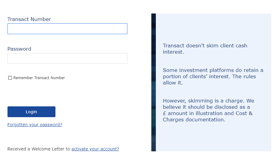 Client Notification Of Cash Interest - Transact